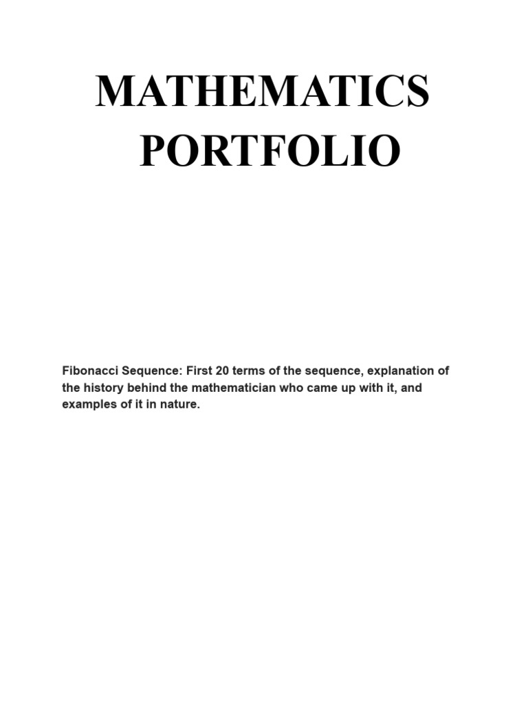 Mathematics Project Pdf Pattern Mathematics