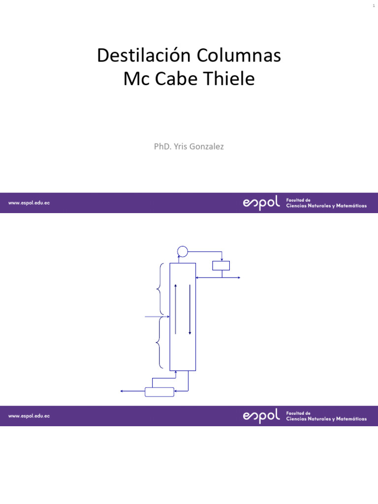 DestilaciÃ N MC Cabe Thiele | PDF | Destilación | Mecánica de Medios ...