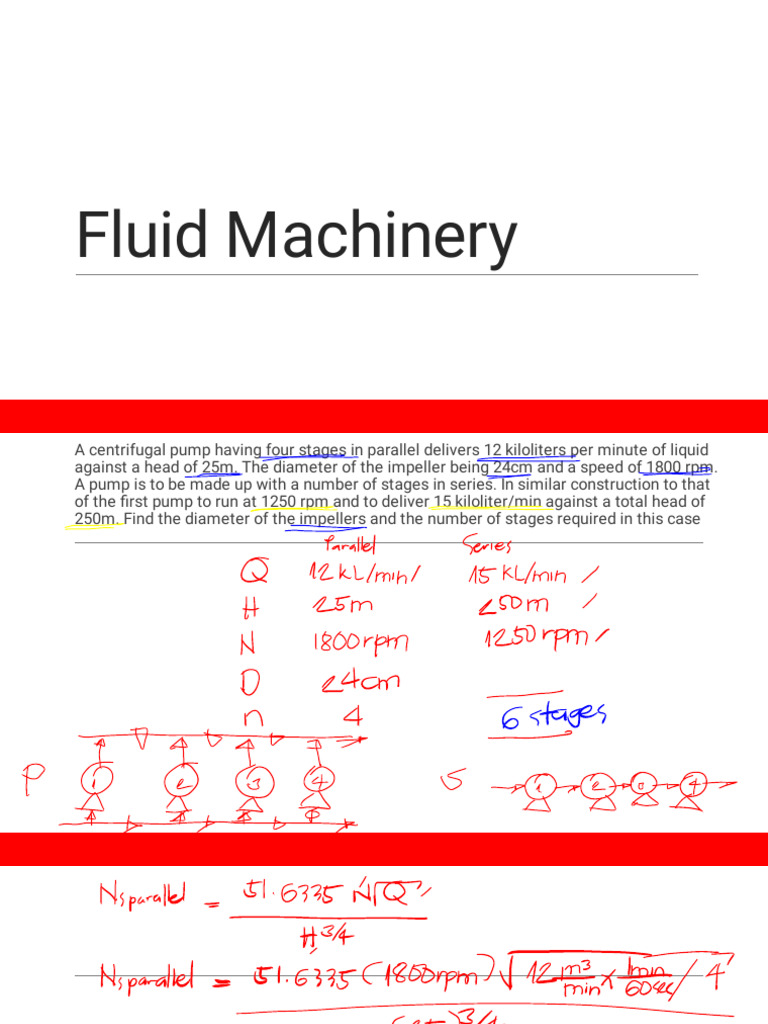 Supplemental Problems Fluid Machinery 09 Annotated | PDF