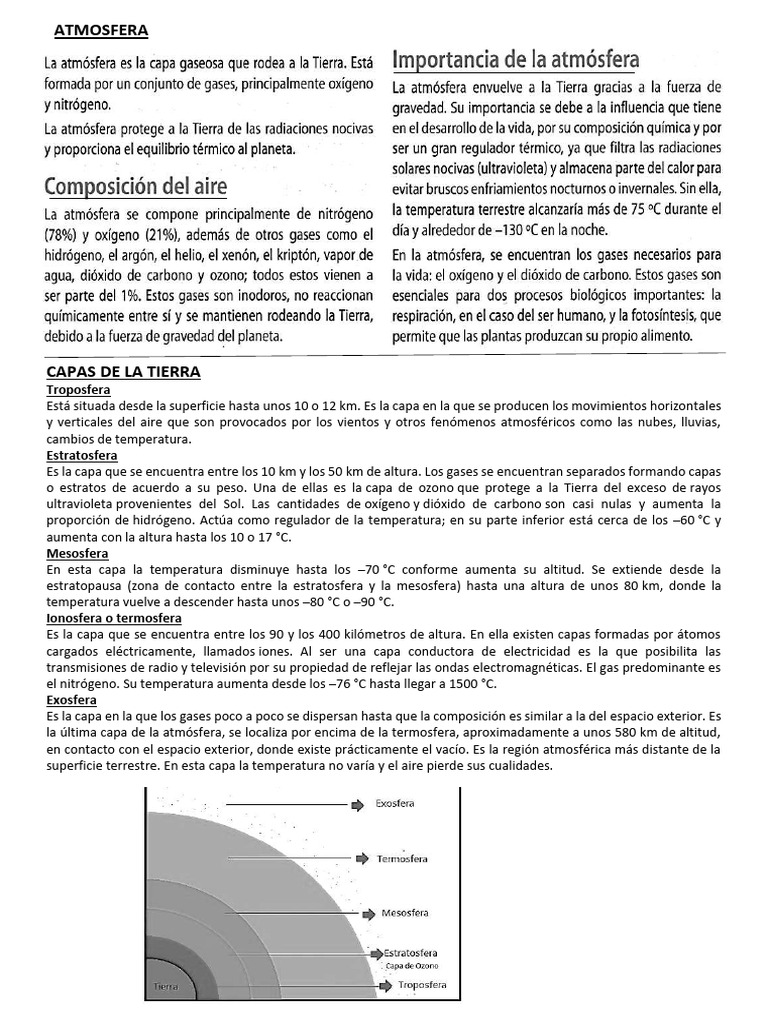 La Atmosfera-Ficha | PDF