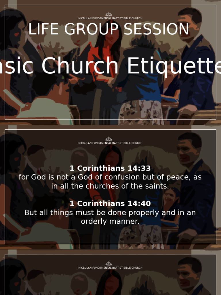 Basic Church Etiquette Guidelines | PDF | Religion & Spirituality