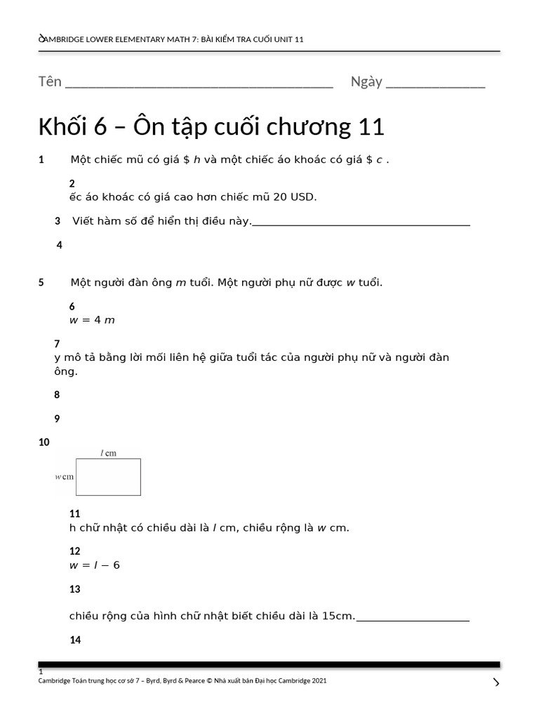 End of Unit 11 Test | PDF