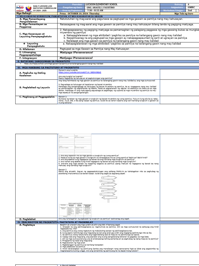Q2-10-10-24 DLL MAtatag Grade 4 (AutoRecovered) | PDF
