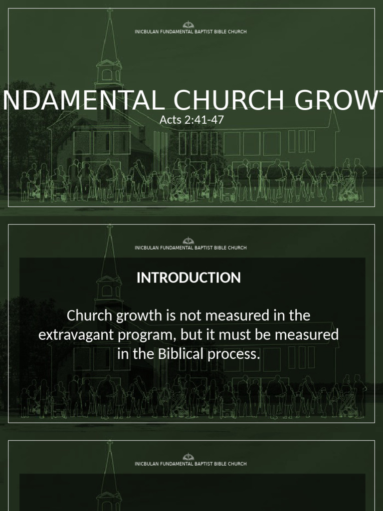 7 Fundamentals of Church Growth | PDF | Baptists | Eucharist