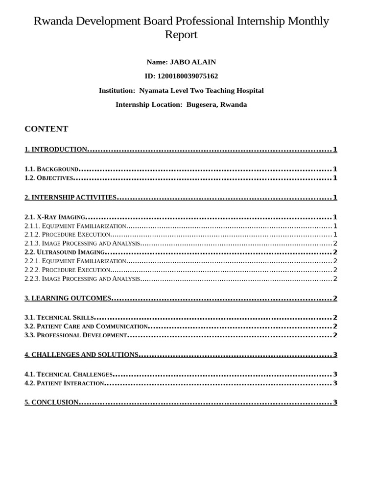 Internship Report | PDF | Medical Imaging | Medical Ultrasound