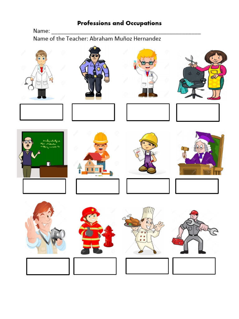 Professions and Occupations Illustrations | PDF