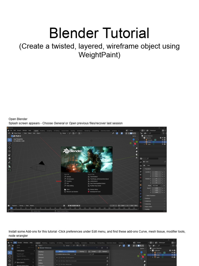 Blender Beginner Tutorial | PDF