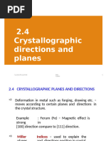 Sheet 2 - Crystallographic Directions and Planes | PDF