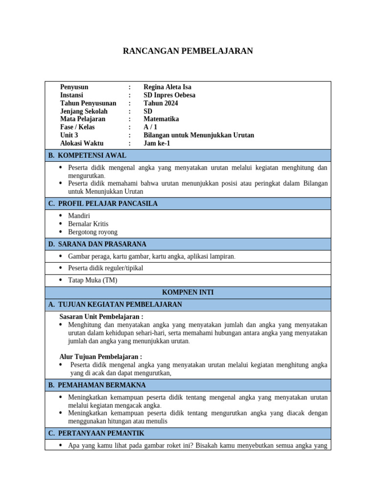 Modul Ajar PPG Ibu Isa | PDF
