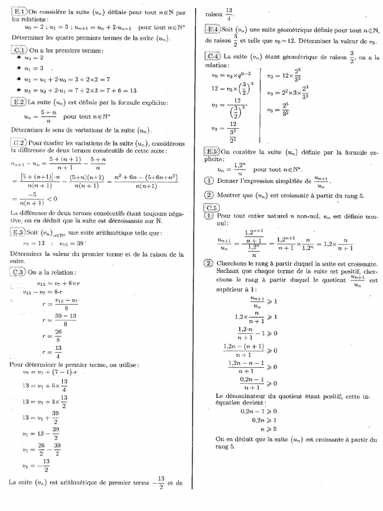 01 Correction DST 1 Spe Maths | PDF