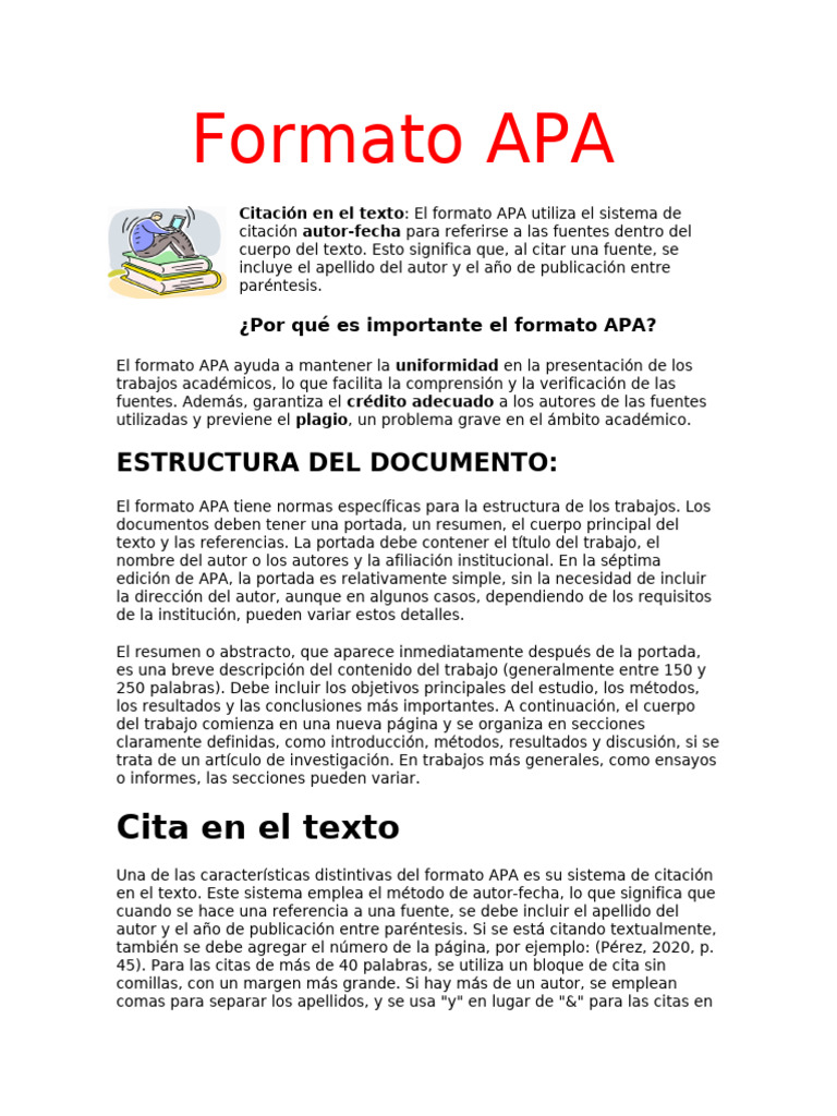 Estructura y Normas del Formato APA | PDF | Estilo apa