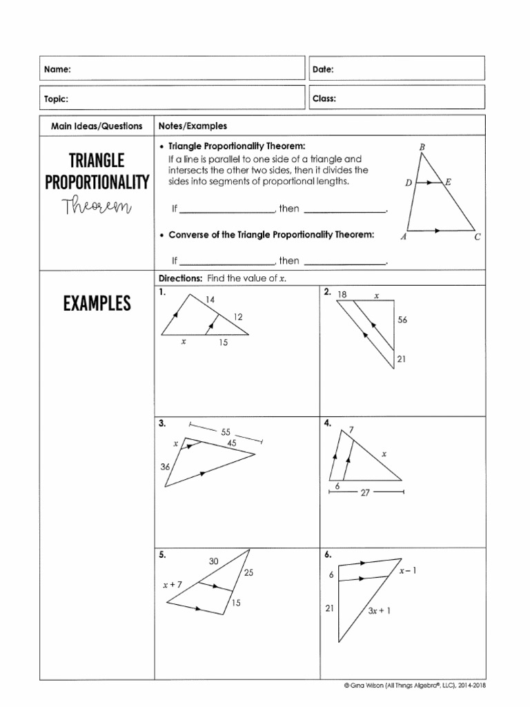Triangle Proportionality Theorem - Part 1 | PDF