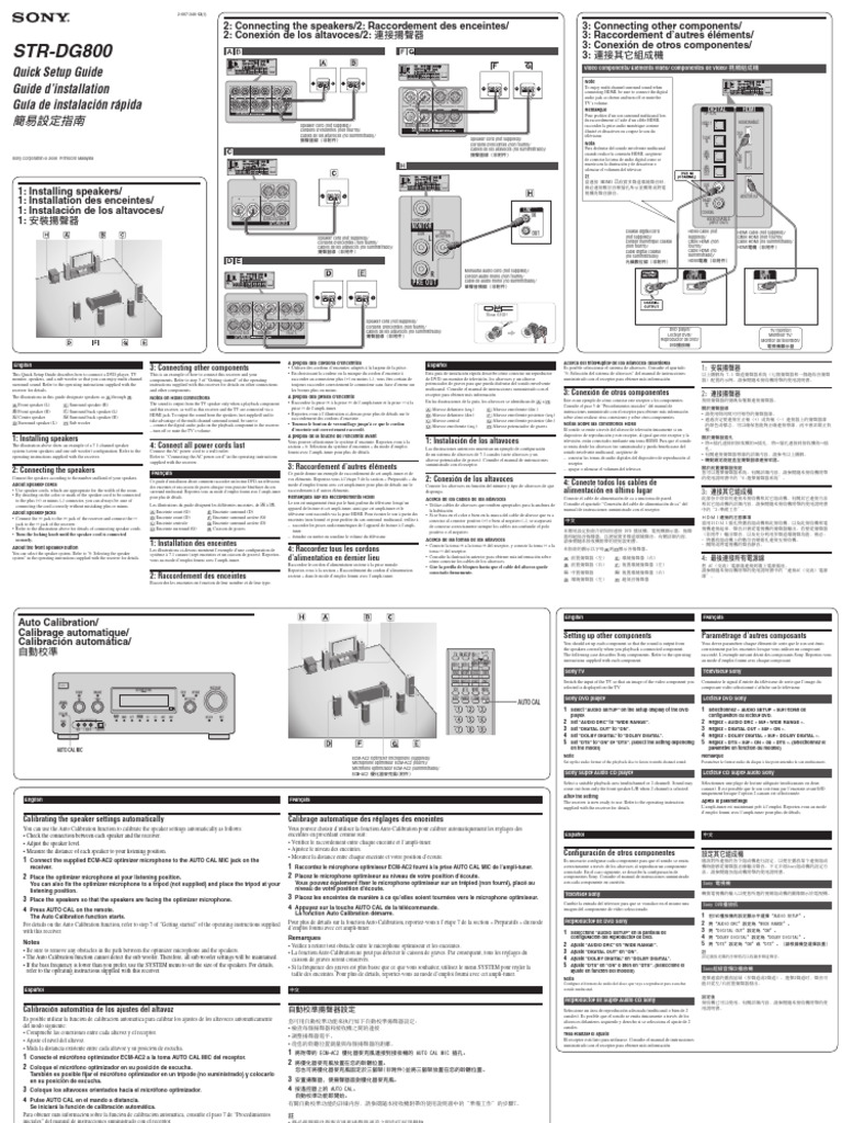 Sony STR Dg800 | PDF | Video | Physical Layer Protocols