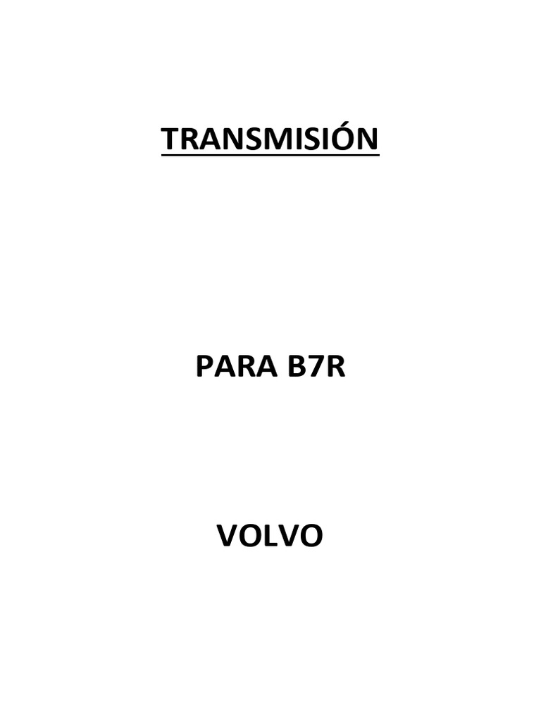 Transmision b7r Fase 2 | PDF