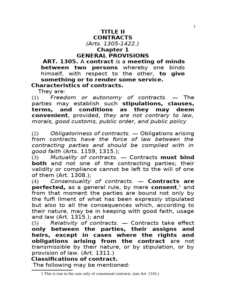 Title Ii Contracts | PDF | Justice | Crime & Violence