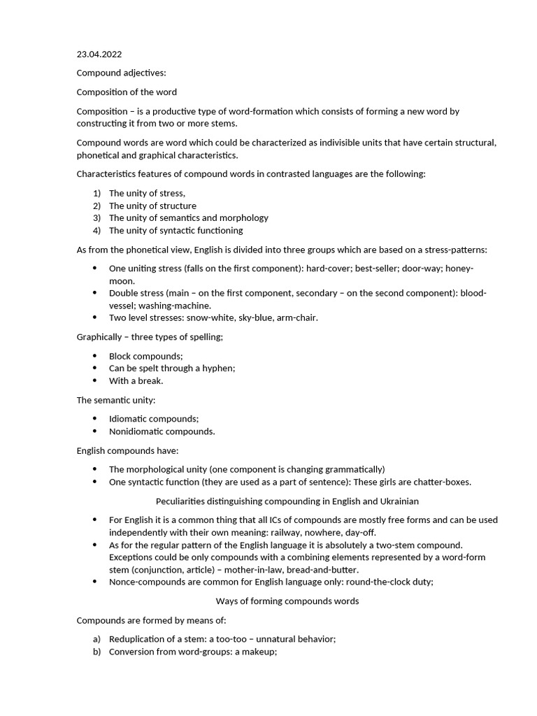 L3 | PDF | Part Of Speech | Word