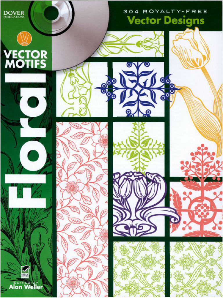 Floral Vector Design Motifs (Dover Pictura Electronic Clip Art) (Alan ...