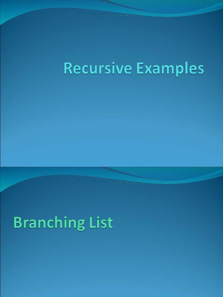 3) Recursion Examples | PDF | Mathematical Logic | Computer Science