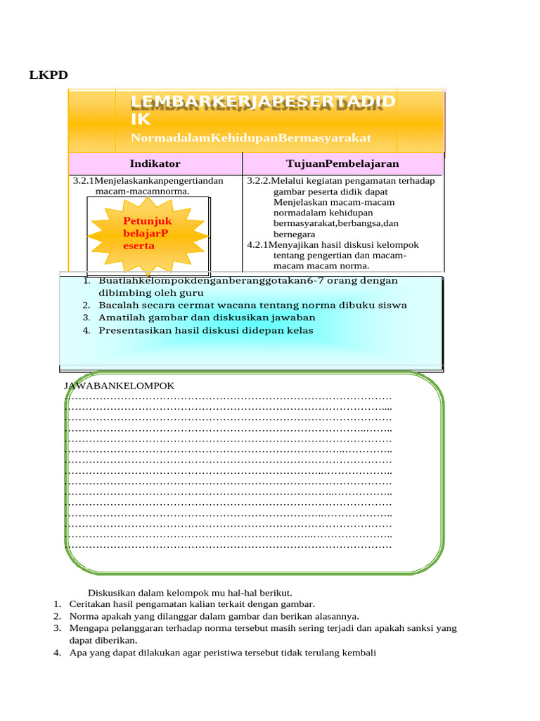 LKPD Norma | PDF | Karier & Perkembangan