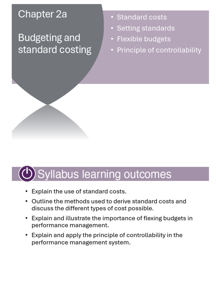 Chapter 02 - Standard Costing & Variance Analysis | PDF | Cost Accounting | Profit (Economics)