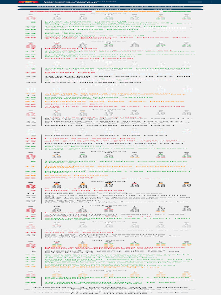 DBS Academic Calendar 2023-2024 | PDF | Observances