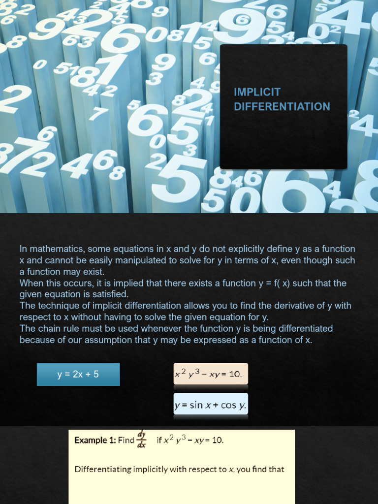 Implicit Differentiation Explained | PDF | Philosophy | Teaching ...
