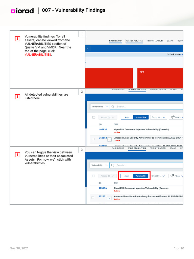 007 - Vulnerability Findings | PDF | Vulnerability (Computing) | Button (Computing)