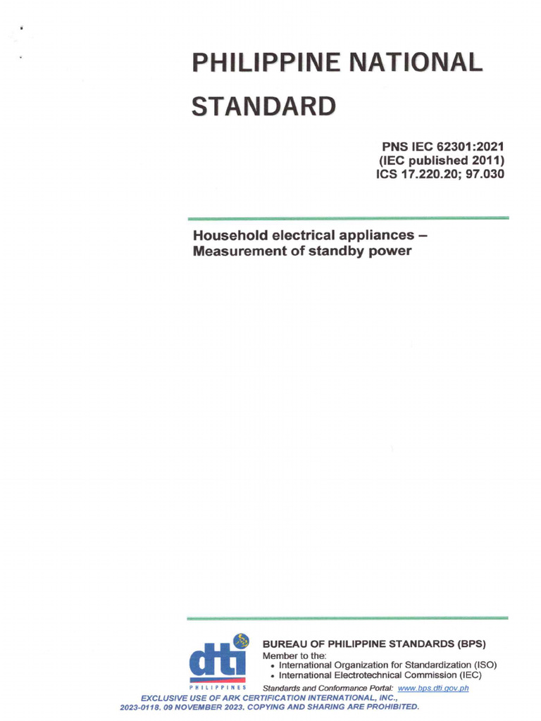 PNS Iec 62301-2021 | PDF | International Electrotechnical Commission ...