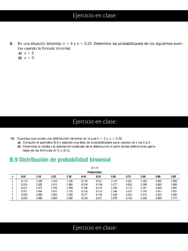 5 - 1 Distribucion Binomial - Ejercicios en Clase | PDF
