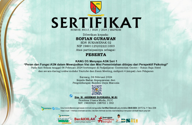 SOFIAN GUNAWAN Kang DS Menyapa ASN Seri 1 (Sudah) | PDF