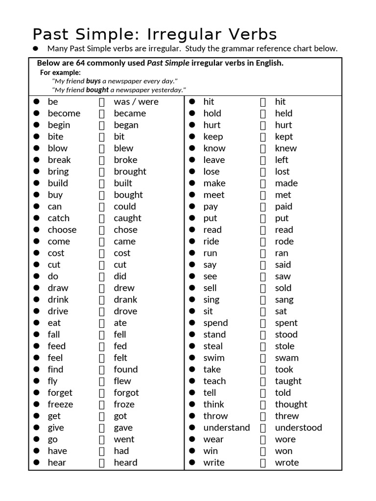 Past Simple | PDF