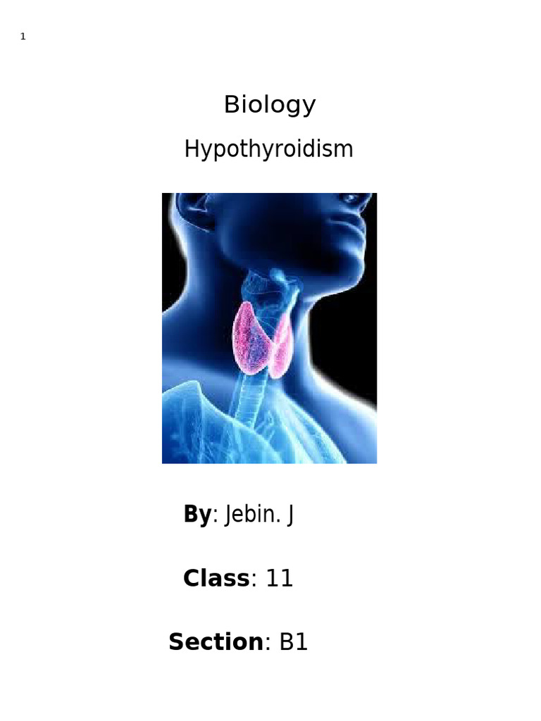 High School Thyroid Project | PDF | Thyroid | Hypothyroidism