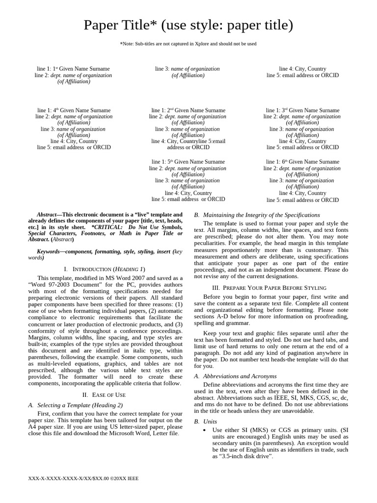 Conference-Template-A4 New | PDF | Bracket | Note (Typography)