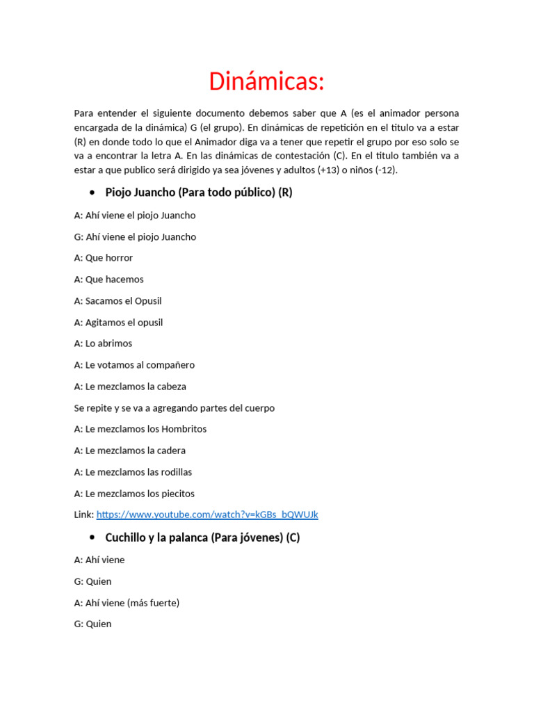 Dinámicas interactivas para grupos diversos | PDF