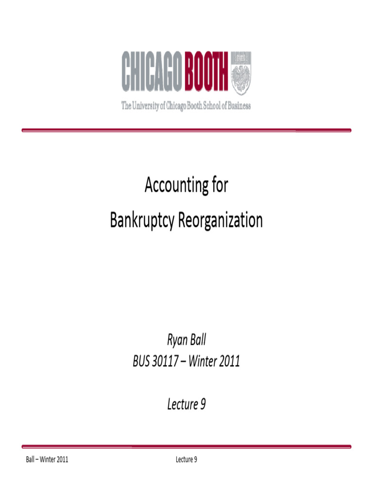 Bankruptcy Reorganization Overview | PDF | Bankruptcy | Chapter 11