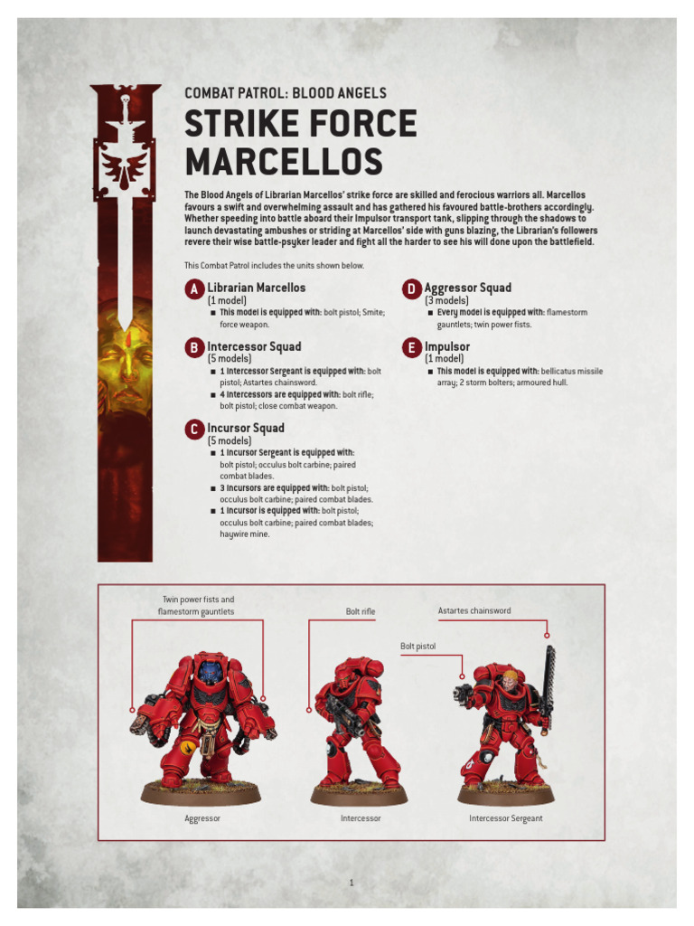 Blood Angels: Strike Force Marcellos | PDF | Infantry | Battles