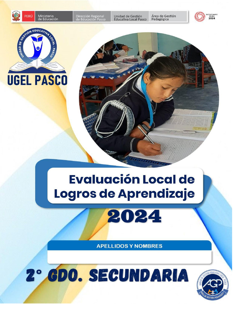 Evaluación de Logros UGEL Pasco 2024 | PDF | Penicilina