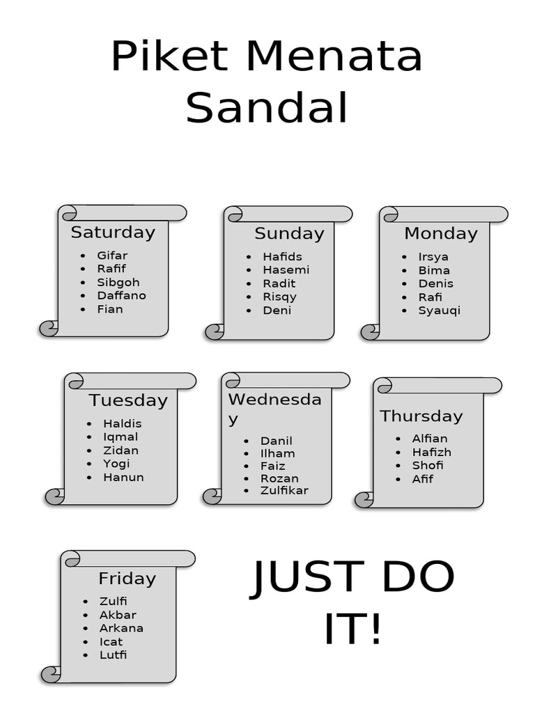 Piket Menata Sandal | PDF