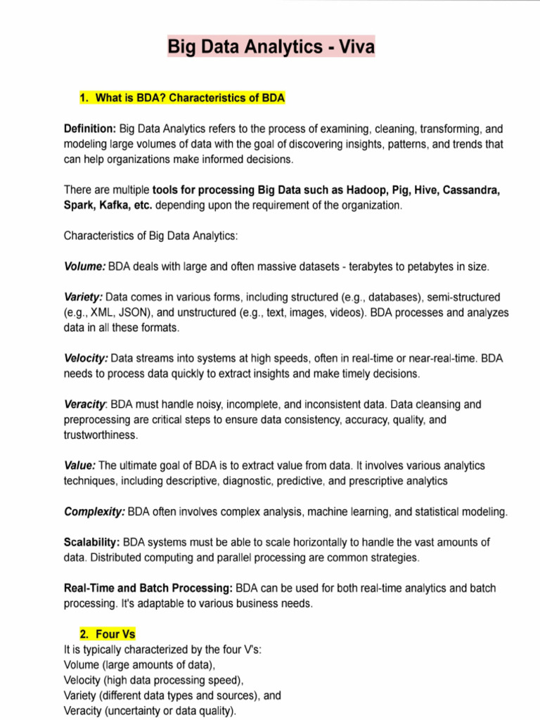 Sem 7 Comps Bda Viva Qa | PDF | Computers