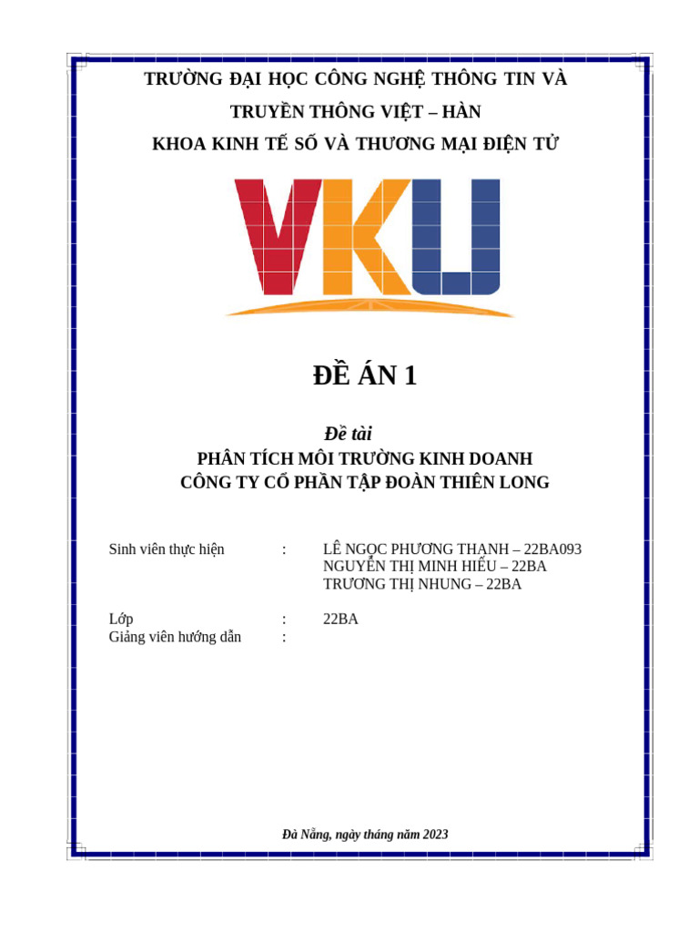 CTCP Thiên Long | PDF