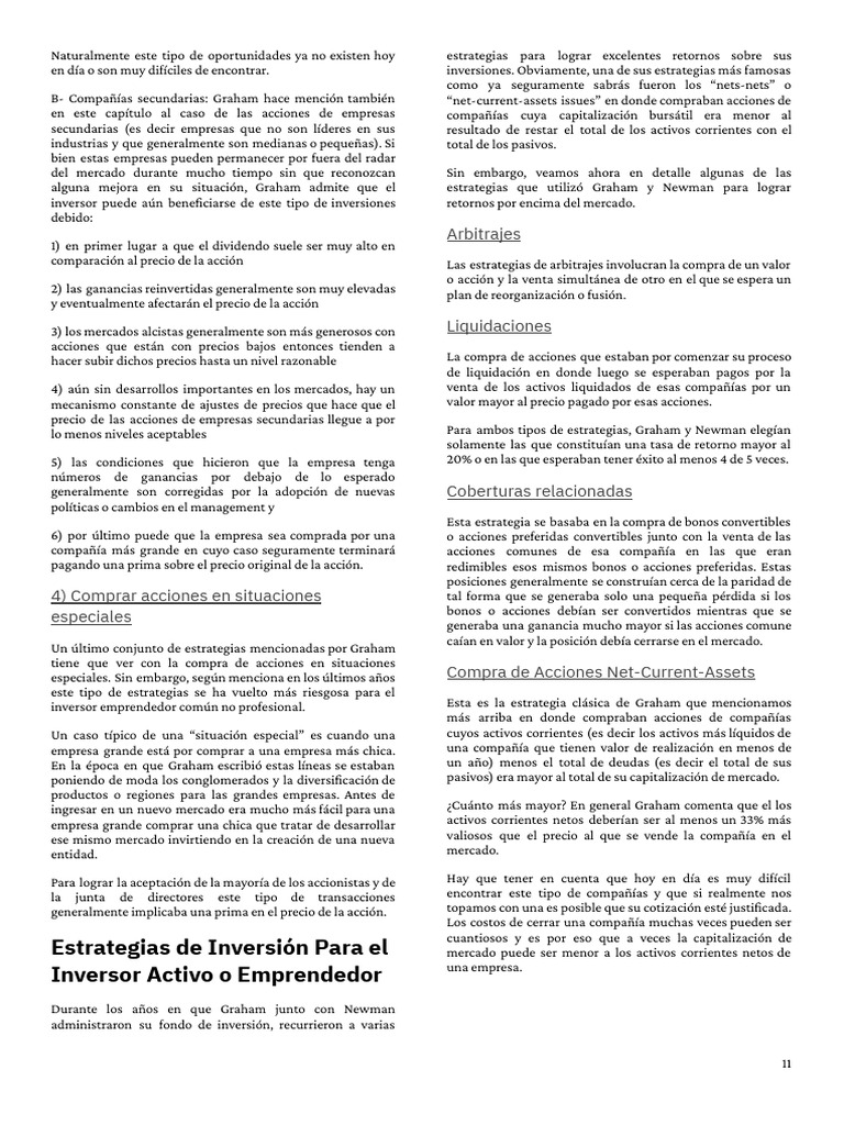 El Inversor Inteligente de Benjamin Graham Guia Completa PDF Nueva ...