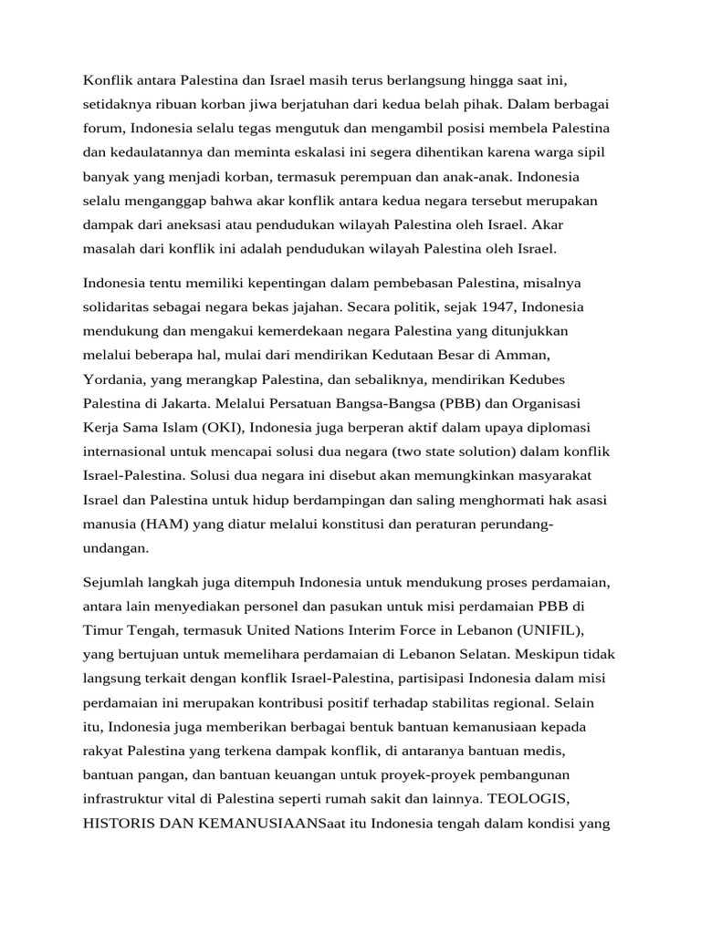 Konflik Antara Palestina Dan Israel Masih Terus Berlangsung Hingga Saat ...