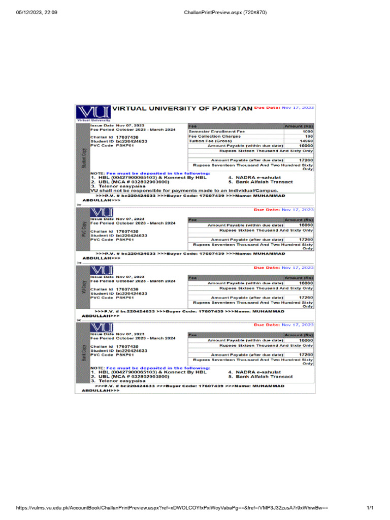Challan Print Preview | PDF