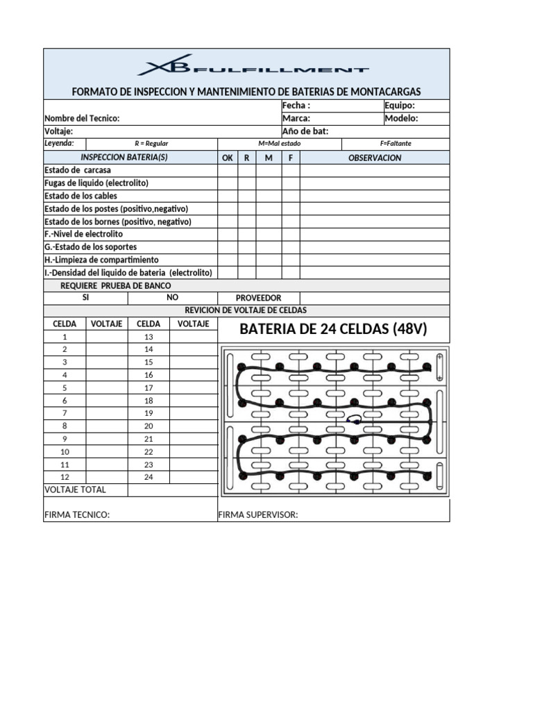 Inspección y Mantenimiento de Baterías | PDF | Almacen de energia ...