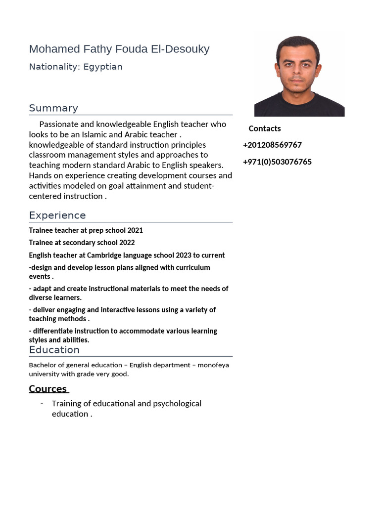 Mohamed Fathy CV | PDF