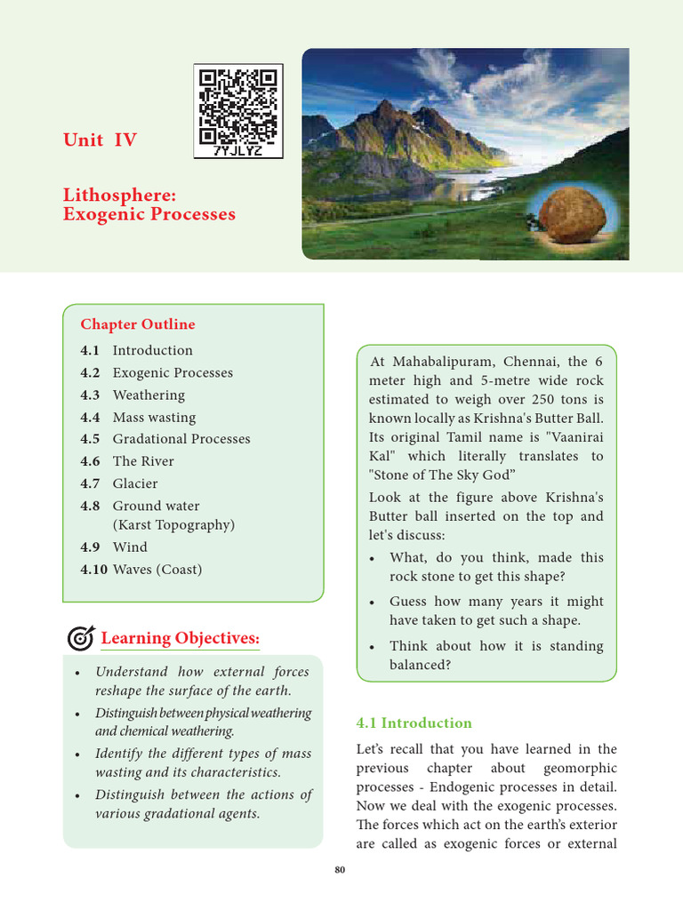 04 Lithosphere - Exogenic Processes | PDF | Glacier | Weathering