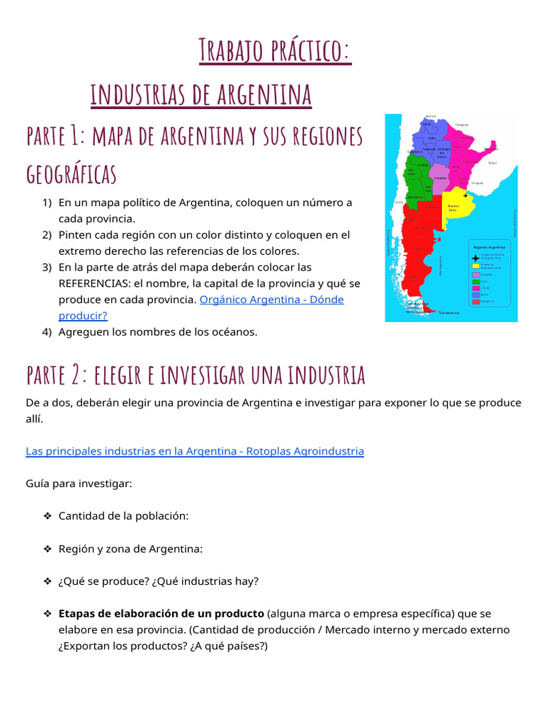CS TP Mapa de Argentina | PDF