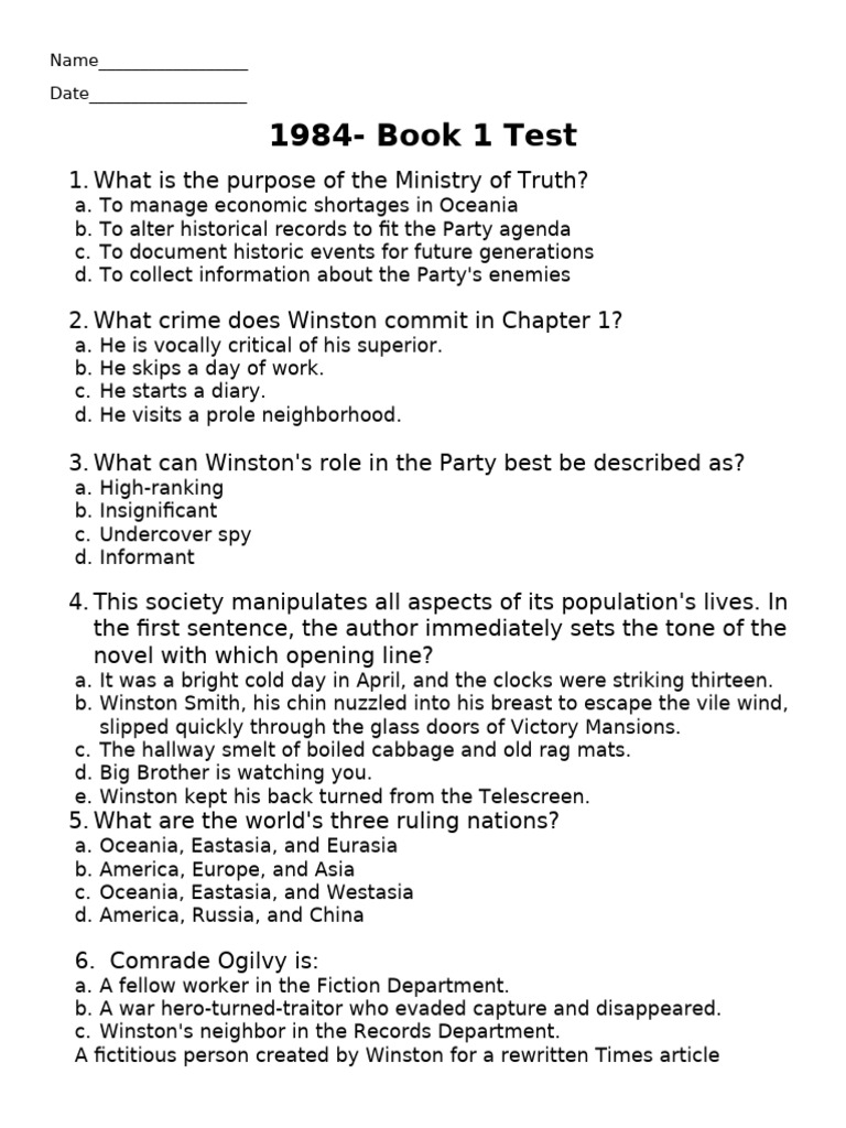 1984-Book 1 | PDF | George Orwell | Satirical Books