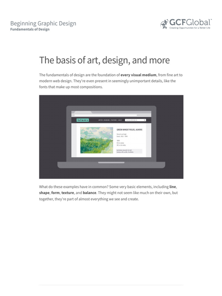 Design Basics for Beginners | PDF | Shape | Composition (Visual Arts)