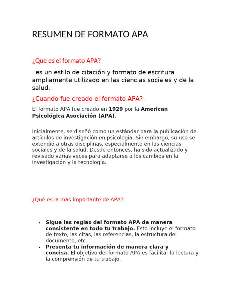 Guía Completa del Formato APA | PDF